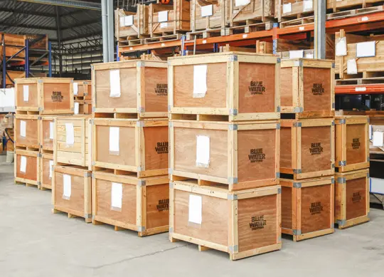 How should I handle wooden packaging? Blue Water can guide you